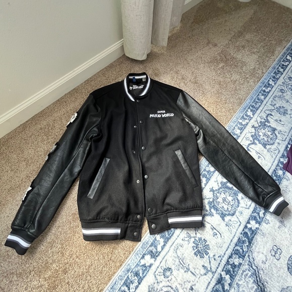 H&M | Jackets & Coats | Super Mario World Letterman Jacket Small ...